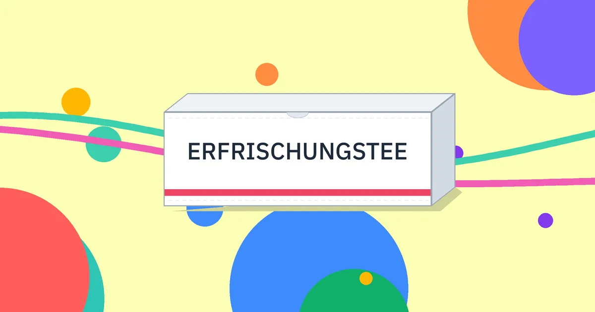 Symbolbild: Packung mit der Aufschrift ERFRISCHUNGSTEE (PZN 06863245) – Verfügbarkeit und Bezug in Apotheken in Frankfurt am Main