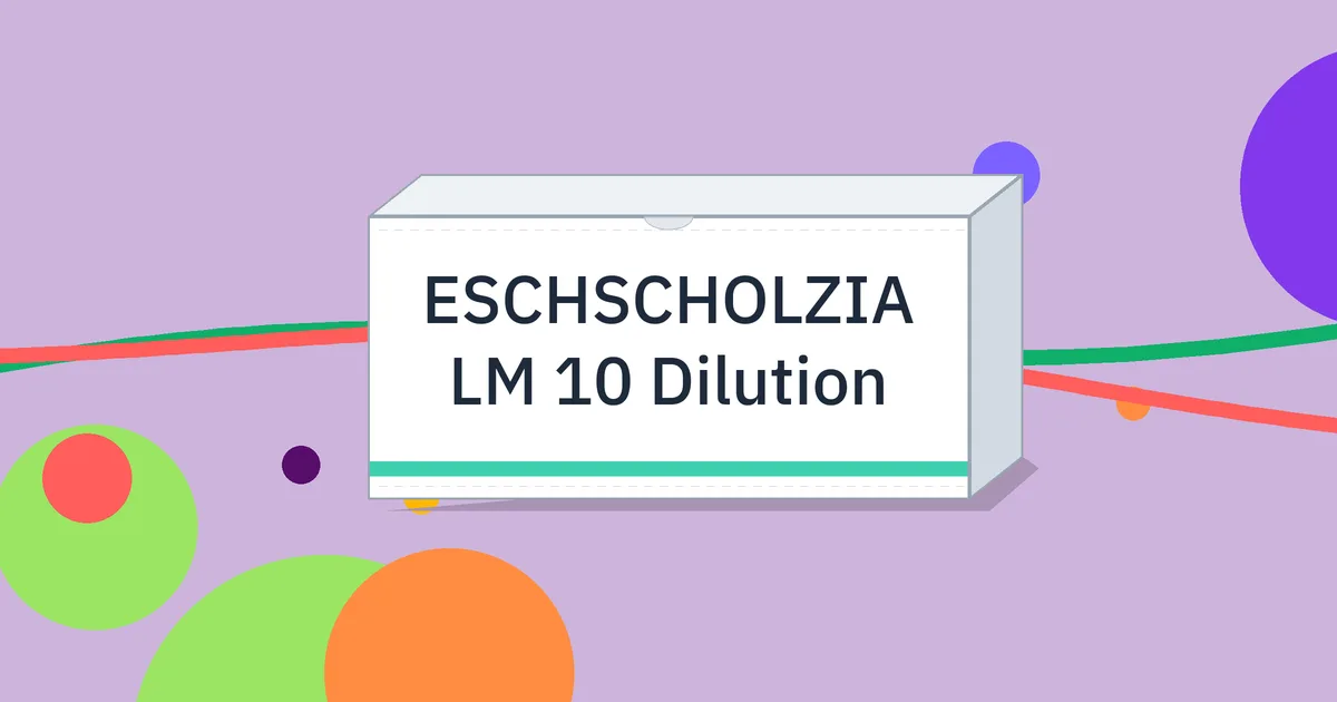 Symbolbild: Packung mit der Aufschrift ESCHSCHOLZIA LM 10 Dilution (PZN 13479926) – Verfügbarkeit und Bezug in Apotheken in Frankfurt am Main