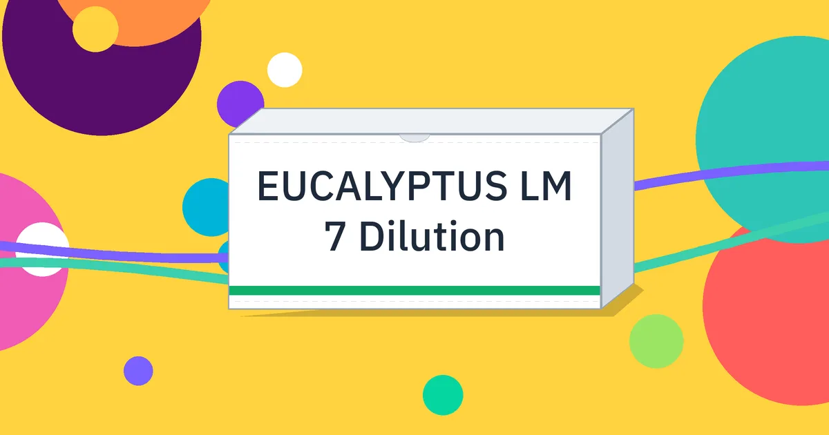 Symbolbild: Packung mit der Aufschrift EUCALYPTUS LM 7 Dilution (PZN 12845240) – Verfügbarkeit und Bezug in Apotheken in Frankfurt am Main
