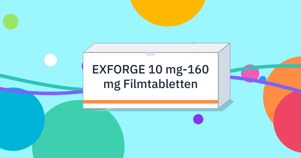 Symbolbild: Packung mit der Aufschrift EXFORGE 10 mg-160 mg Filmtabletten (PZN 06439406) – Verfügbarkeit und Bezug in Apotheken in Frankfurt am Main