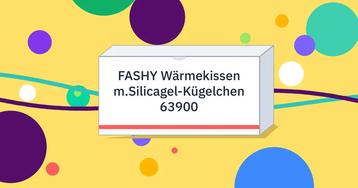 Symbolbild: Packung mit der Aufschrift FASHY Wärmekissen m.Silicagel-Kügelchen 63900 (PZN 11131432) – Verfügbarkeit und Bezug in Apotheken in Frankfurt am Main