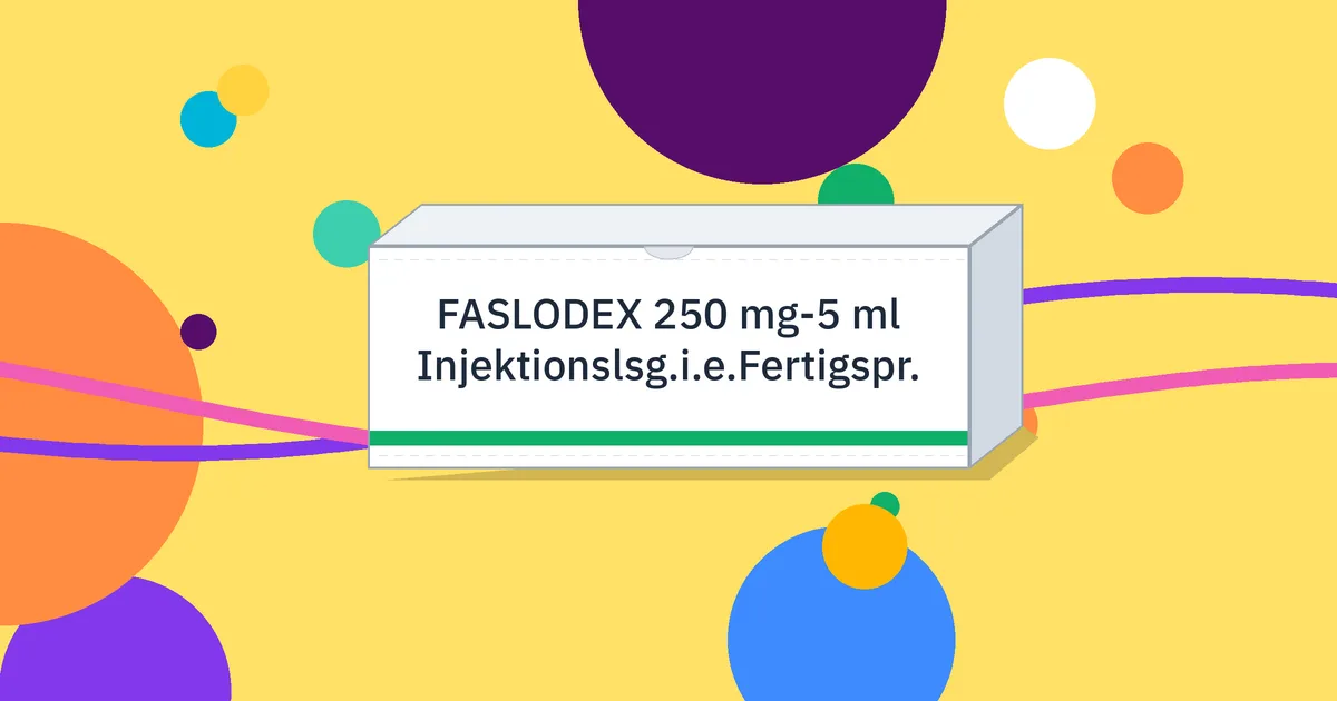 Symbolbild: Packung mit der Aufschrift FASLODEX 250 mg-5 ml Injektionslsg.i.e.Fertigspr. (PZN 09890314) – Verfügbarkeit und Bezug in Apotheken in Frankfurt am Main