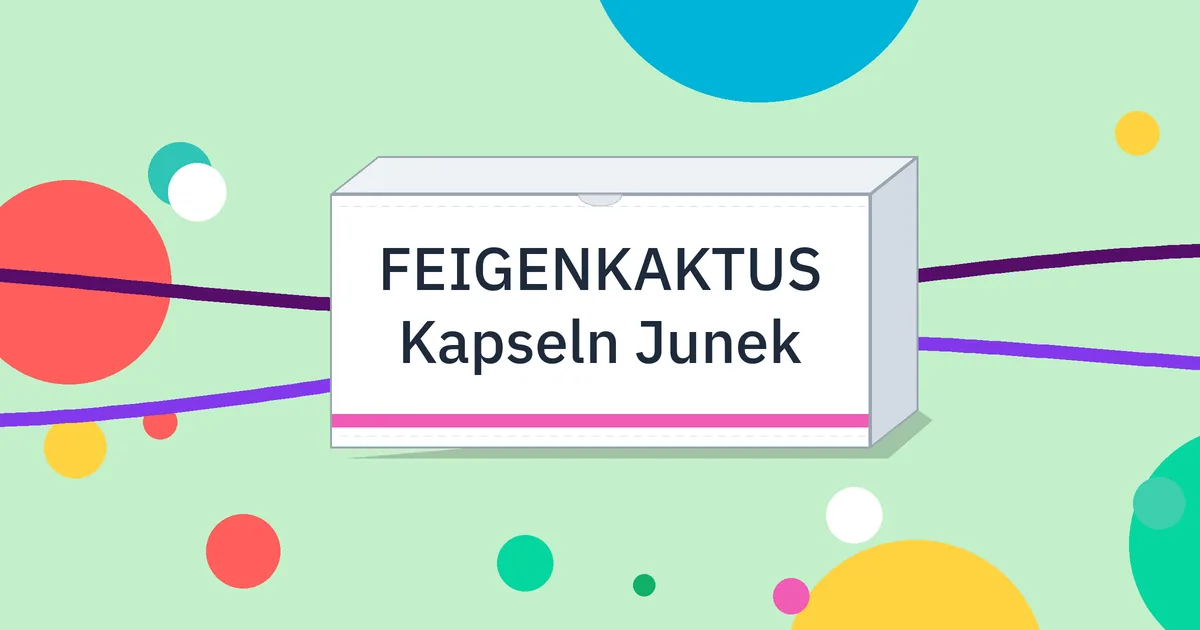 Symbolbild: Packung mit der Aufschrift FEIGENKAKTUS Kapseln Junek (PZN 07594563) – Verfügbarkeit und Bezug in Apotheken in Frankfurt am Main