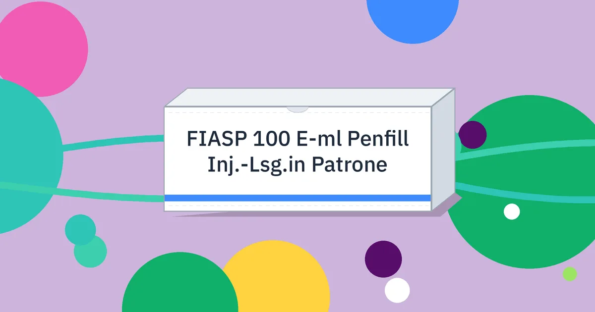 Symbolbild: Packung mit der Aufschrift FIASP 100 E-ml Penfill Inj.-Lsg.in Patrone (PZN 18197871) – Verfügbarkeit und Bezug in Apotheken in Frankfurt am Main