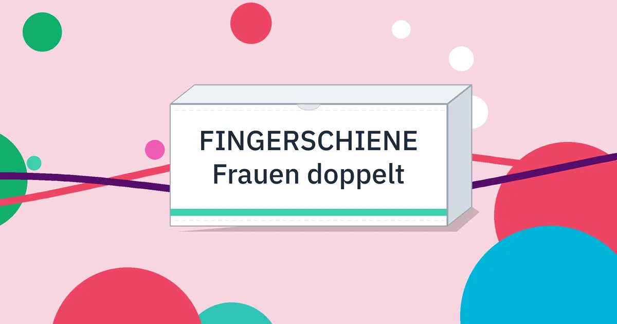 Symbolbild: Packung mit der Aufschrift FINGERSCHIENE Frauen doppelt (PZN 20187650) – Verfügbarkeit und Bezug in Apotheken in Frankfurt am Main