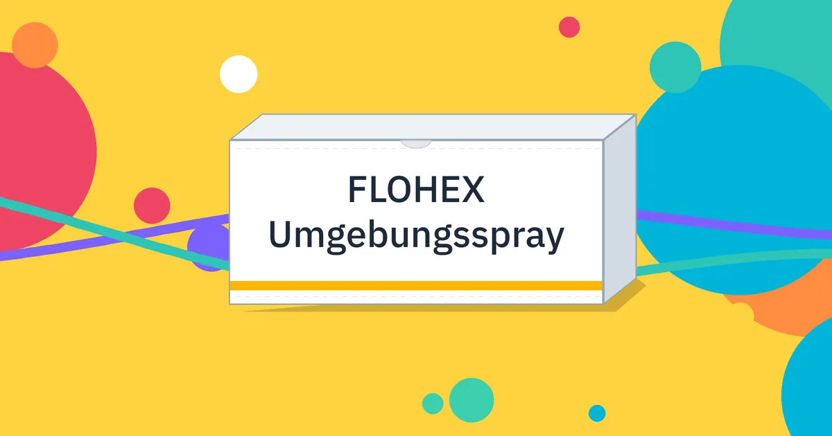 Symbolbild: Packung mit der Aufschrift FLOHEX Umgebungsspray (PZN 13579875) – Verfügbarkeit und Bezug in Apotheken in Frankfurt am Main