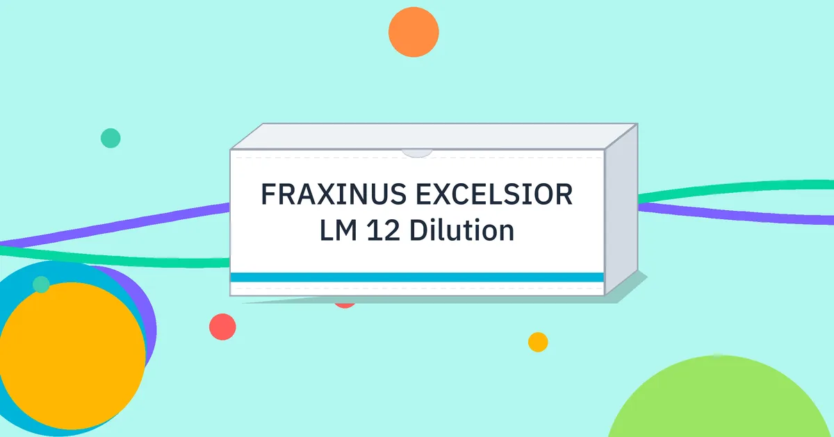 Symbolbild: Packung mit der Aufschrift FRAXINUS EXCELSIOR LM 12 Dilution (PZN 13492022) – Verfügbarkeit und Bezug in Apotheken in Frankfurt am Main