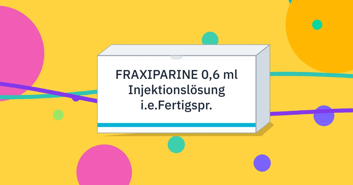 Symbolbild: Packung mit der Aufschrift FRAXIPARINE 0,6 ml Injektionslösung i.e.Fertigspr. (PZN 02783420) – Verfügbarkeit und Bezug in Apotheken in Frankfurt am Main