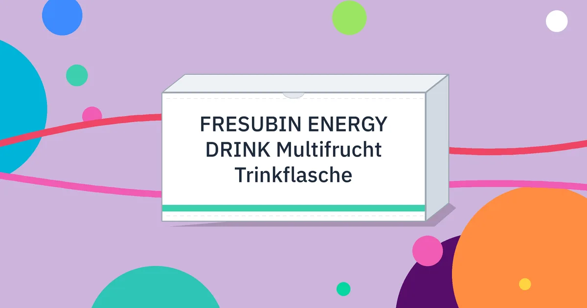 Symbolbild: Packung mit der Aufschrift FRESUBIN ENERGY DRINK Multifrucht Trinkflasche (PZN 03692702) – Verfügbarkeit und Bezug in Apotheken in Frankfurt am Main