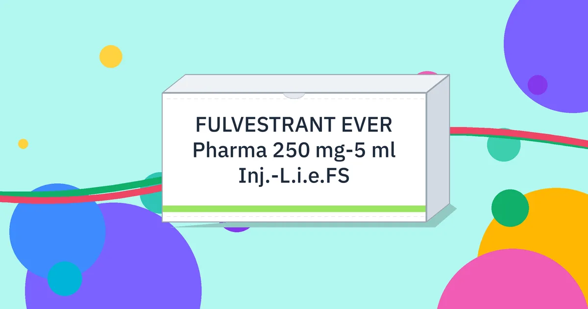 Symbolbild: Packung mit der Aufschrift FULVESTRANT EVER Pharma 250 mg-5 ml Inj.-L.i.e.FS (PZN 19249357) – Verfügbarkeit und Bezug in Apotheken in Frankfurt am Main
