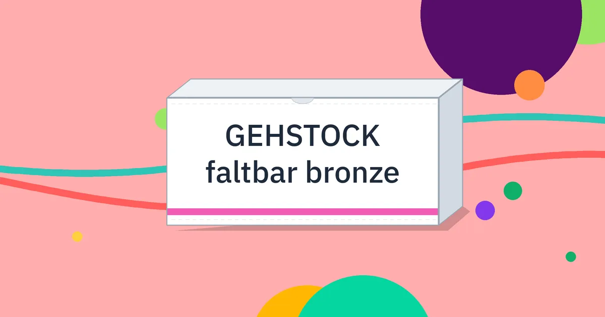 Symbolbild: Packung mit der Aufschrift GEHSTOCK faltbar bronze (PZN 01334192) – Verfügbarkeit und Bezug in Apotheken in Frankfurt am Main