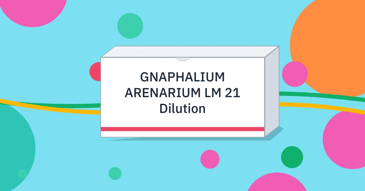 Symbolbild: Packung mit der Aufschrift GNAPHALIUM ARENARIUM LM 21 Dilution (PZN 13544747) – Verfügbarkeit und Bezug in Apotheken in Frankfurt am Main