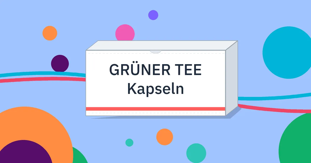 Symbolbild: Packung mit der Aufschrift GRÜNER TEE Kapseln (PZN 02520436) – Verfügbarkeit und Bezug in Apotheken in Frankfurt am Main