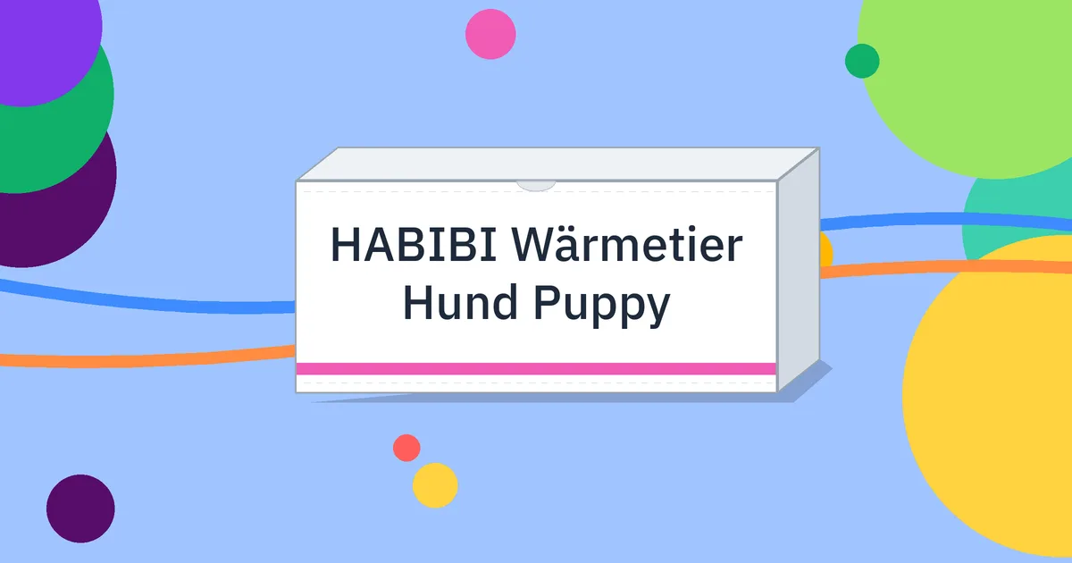 Symbolbild: Packung mit der Aufschrift HABIBI Wärmetier Hund Puppy (PZN 15747791) – Verfügbarkeit und Bezug in Apotheken in Frankfurt am Main
