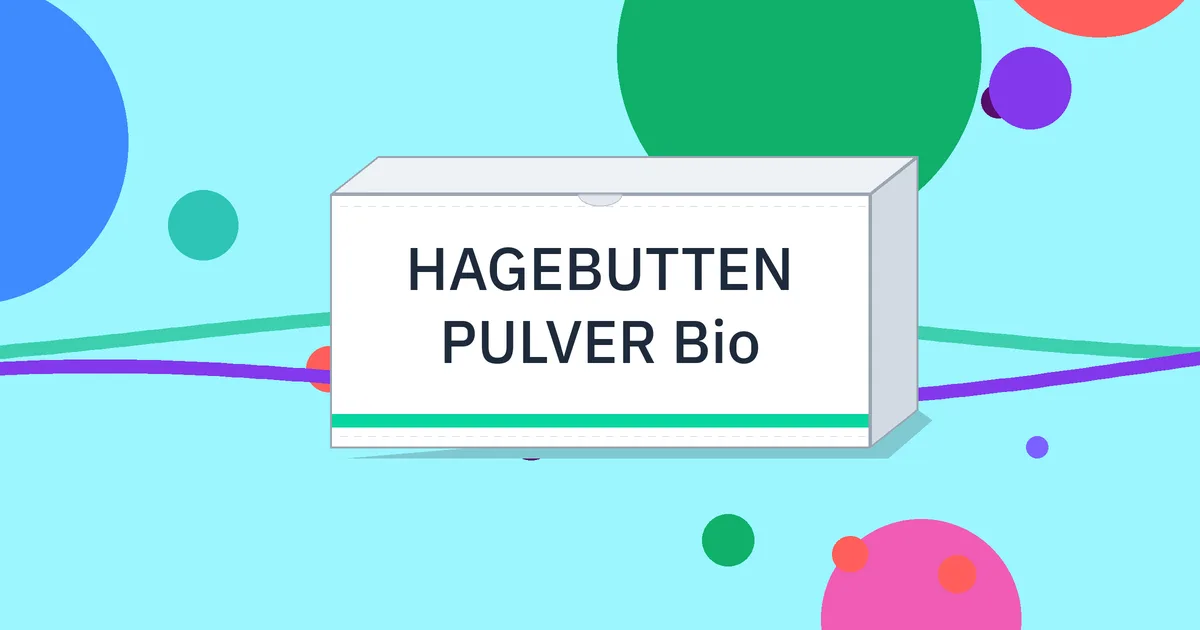 Symbolbild: Packung mit der Aufschrift HAGEBUTTEN PULVER Bio (PZN 19461672) – Verfügbarkeit und Bezug in Apotheken in Frankfurt am Main