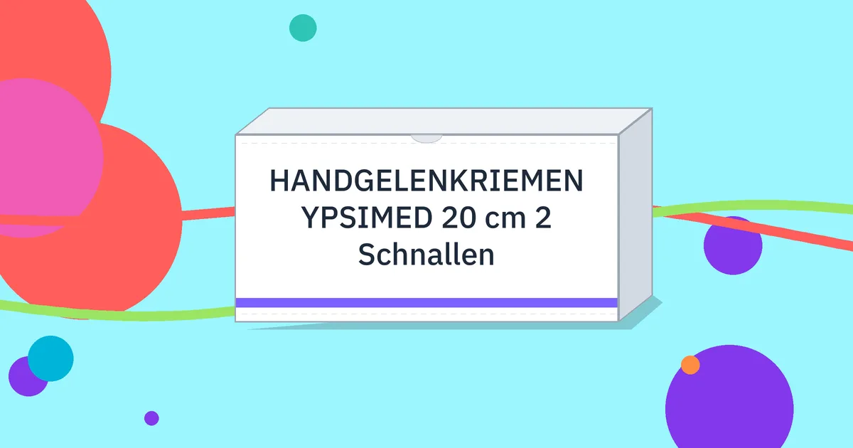 Symbolbild: Packung mit der Aufschrift HANDGELENKRIEMEN YPSIMED 20 cm 2 Schnallen (PZN 04990471) – Verfügbarkeit und Bezug in Apotheken in Frankfurt am Main