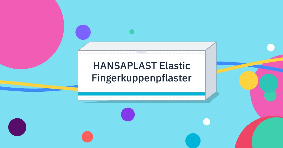 Symbolbild: Packung mit der Aufschrift HANSAPLAST Elastic Fingerkuppenpflaster (PZN 08882778) – Verfügbarkeit und Bezug in Apotheken in Frankfurt am Main