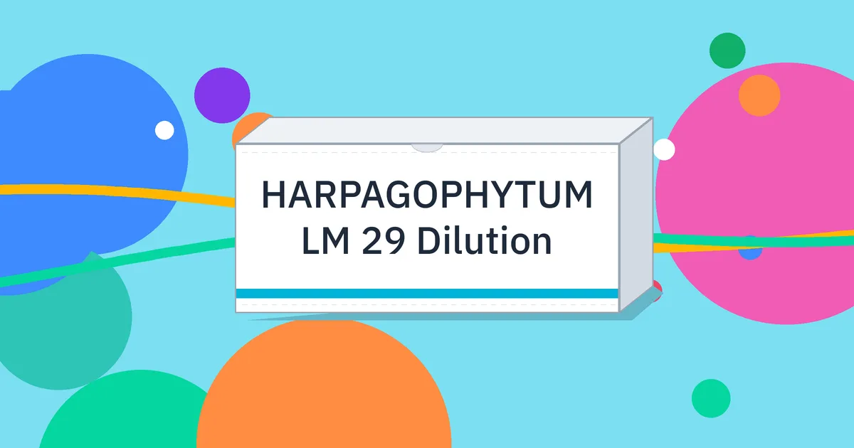 Symbolbild: Packung mit der Aufschrift HARPAGOPHYTUM LM 29 Dilution (PZN 13550883) – Verfügbarkeit und Bezug in Apotheken in Frankfurt am Main