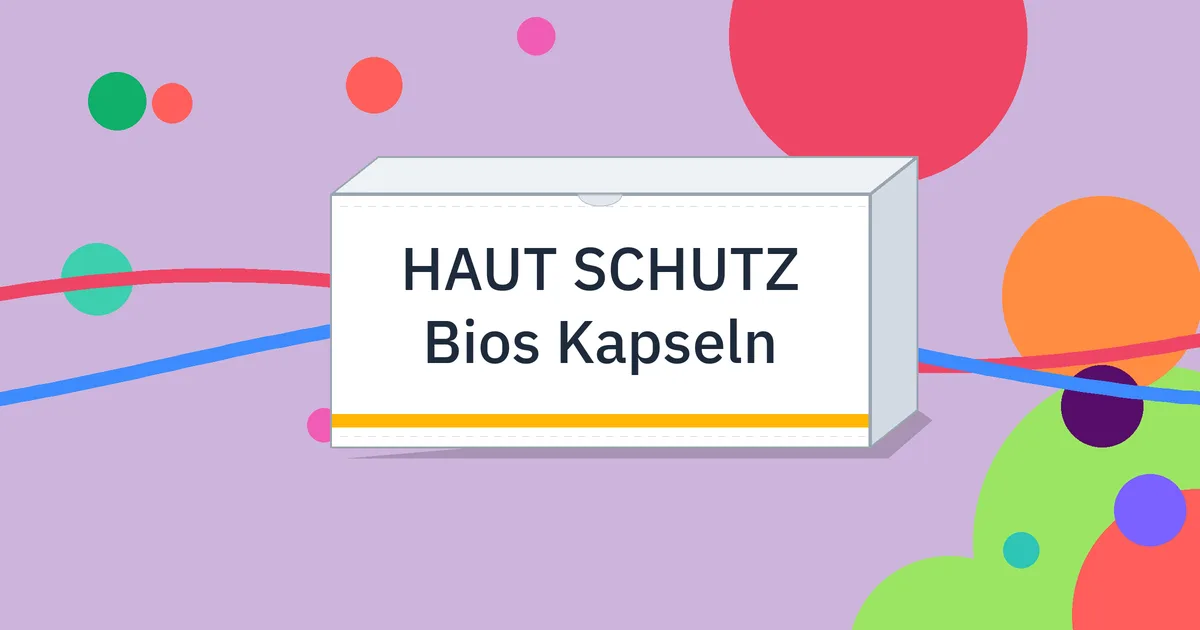 Symbolbild: Packung mit der Aufschrift HAUT SCHUTZ Bios Kapseln (PZN 01161550) – Verfügbarkeit und Bezug in Apotheken in Frankfurt am Main
