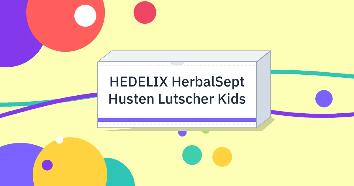 Symbolbild: Packung mit der Aufschrift HEDELIX HerbalSept Husten Lutscher Kids (PZN 19927432) – Verfügbarkeit und Bezug in Apotheken in Frankfurt am Main