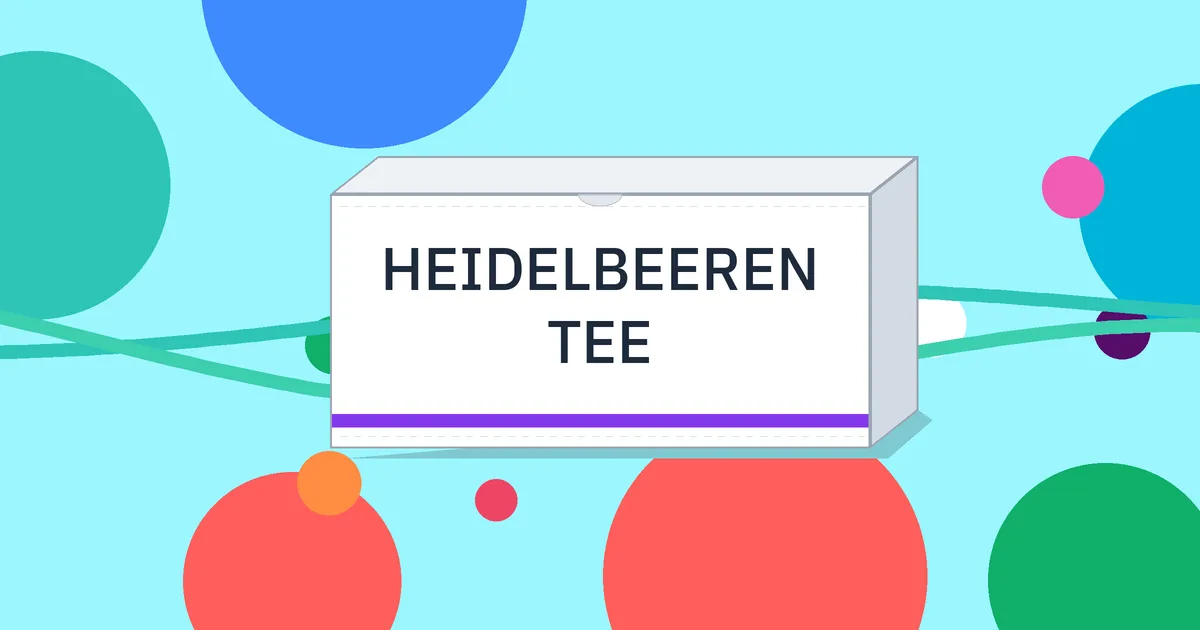 Symbolbild: Packung mit der Aufschrift HEIDELBEEREN TEE (PZN 05467056) – Verfügbarkeit und Bezug in Apotheken in Frankfurt am Main