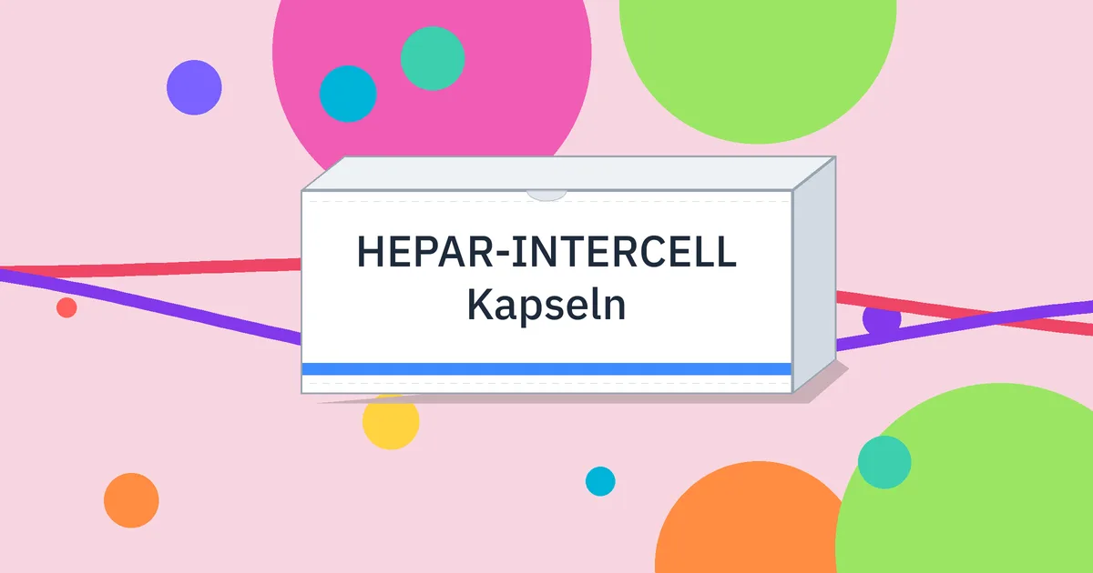 Symbolbild: Packung mit der Aufschrift HEPAR-INTERCELL Kapseln (PZN 11530876) – Verfügbarkeit und Bezug in Apotheken in Frankfurt am Main