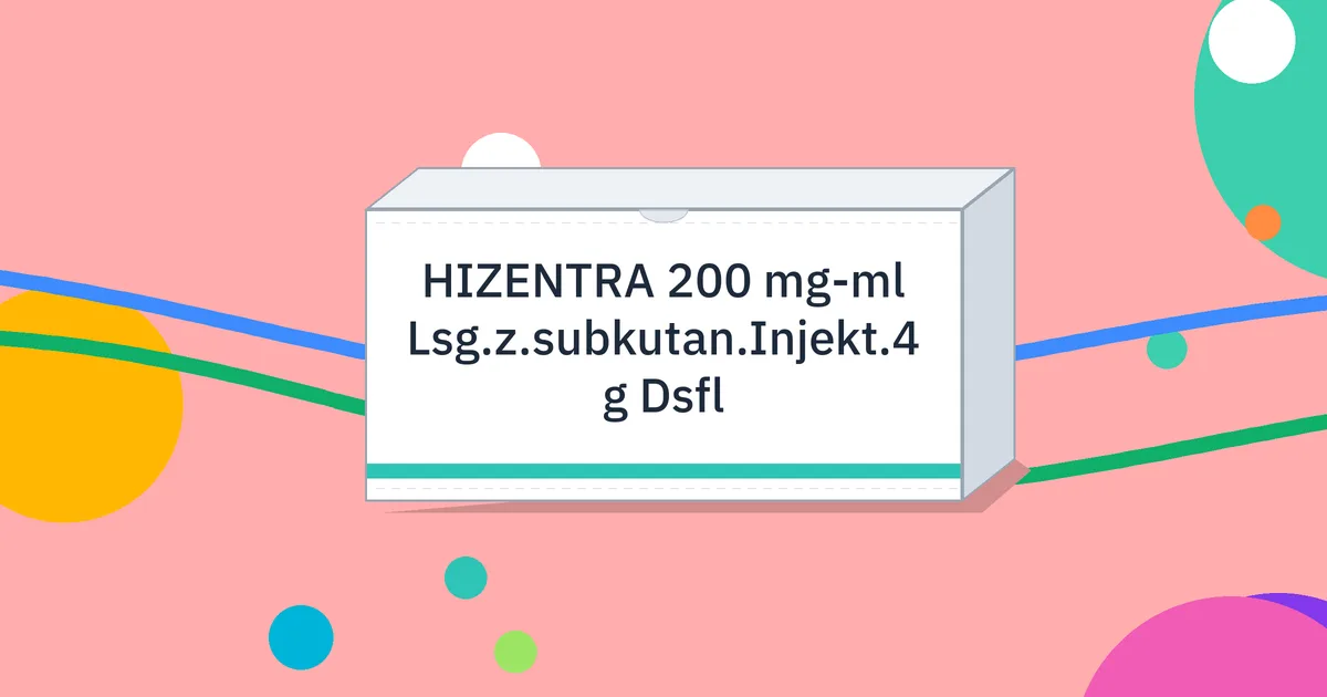 Symbolbild: Packung mit der Aufschrift HIZENTRA 200 mg-ml Lsg.z.subkutan.Injekt.4 g Dsfl (PZN 07764077) – Verfügbarkeit und Bezug in Apotheken in Frankfurt am Main
