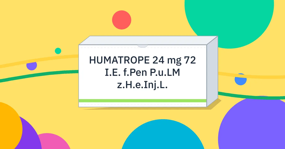 Symbolbild: Packung mit der Aufschrift HUMATROPE 24 mg 72 I.E. f.Pen P.u.LM z.H.e.Inj.L. (PZN 12774505) – Verfügbarkeit und Bezug in Apotheken in Frankfurt am Main