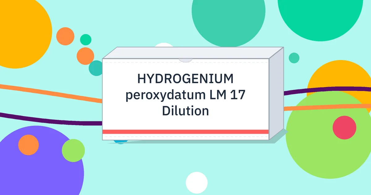 Symbolbild: Packung mit der Aufschrift HYDROGENIUM peroxydatum LM 17 Dilution (PZN 13557299) – Verfügbarkeit und Bezug in Apotheken in Frankfurt am Main