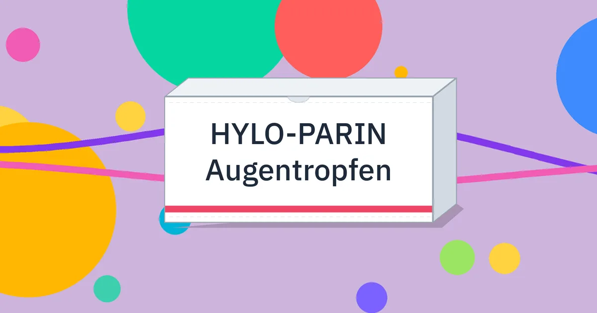 Symbolbild: Packung mit der Aufschrift HYLO-PARIN Augentropfen (PZN 06079439) – Verfügbarkeit und Bezug in Apotheken in Frankfurt am Main