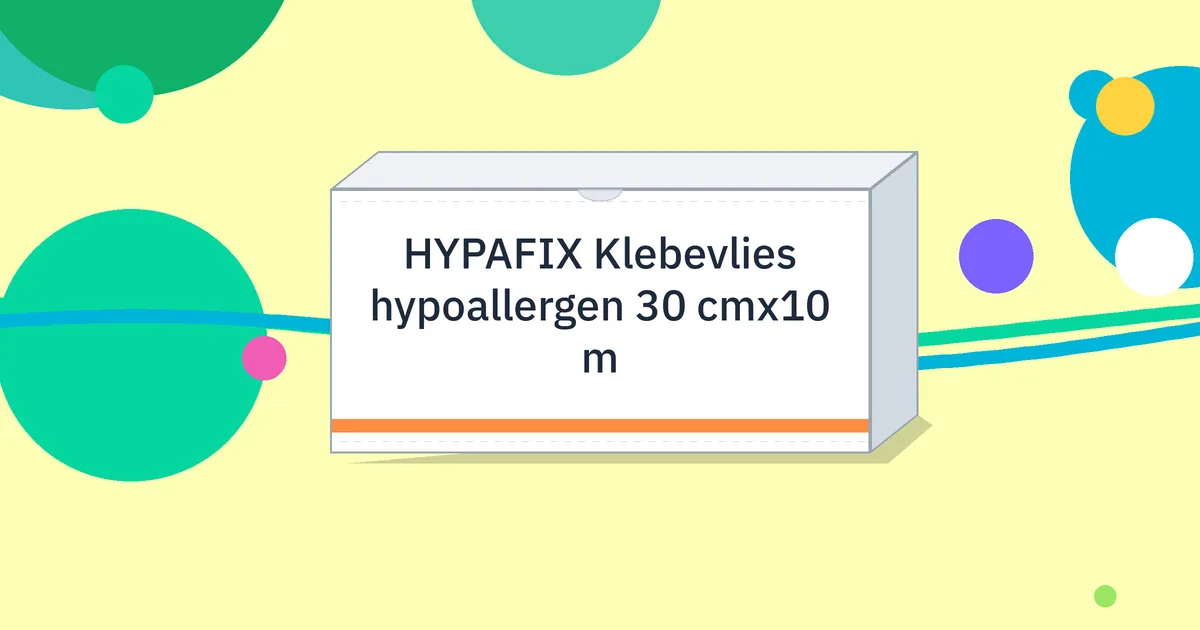 Symbolbild: Packung mit der Aufschrift HYPAFIX Klebevlies hypoallergen 30 cmx10 m (PZN 19701372) – Verfügbarkeit und Bezug in Apotheken in Frankfurt am Main