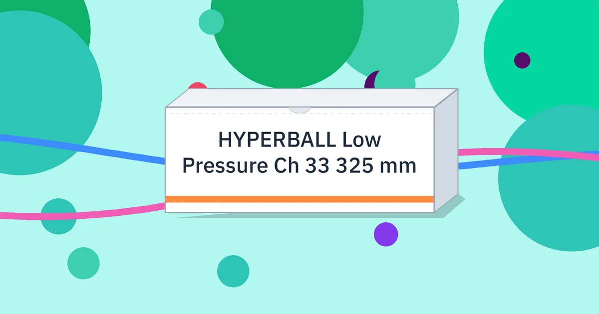 Symbolbild: Packung mit der Aufschrift HYPERBALL Low Pressure Ch 33 325 mm (PZN 00910423) – Verfügbarkeit und Bezug in Apotheken in Frankfurt am Main