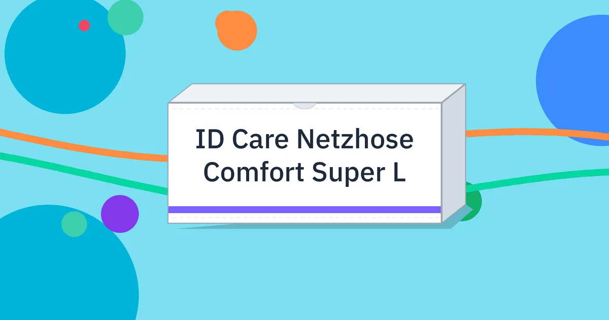 Symbolbild: Packung mit der Aufschrift ID Care Netzhose Comfort Super L (PZN 16162503) – Verfügbarkeit und Bezug in Apotheken in Frankfurt am Main