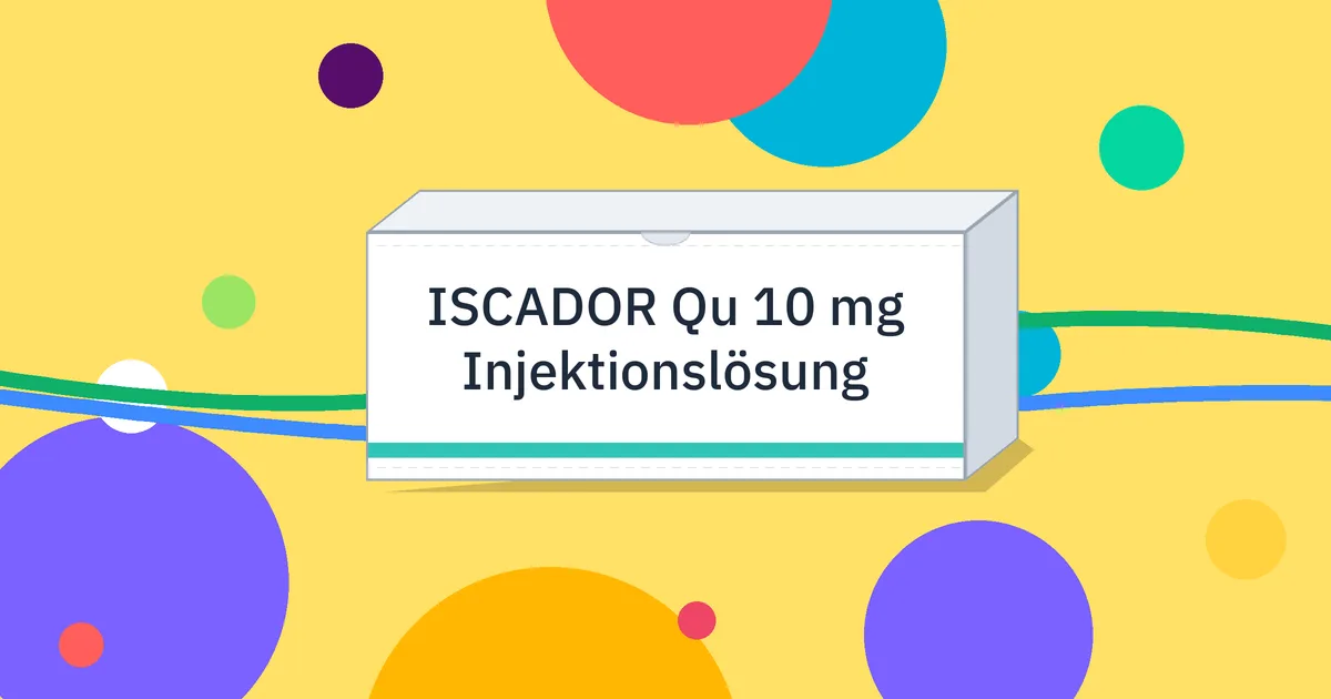Symbolbild: Packung mit der Aufschrift ISCADOR Qu 10 mg Injektionslösung (PZN 01386059) – Verfügbarkeit und Bezug in Apotheken in Frankfurt am Main