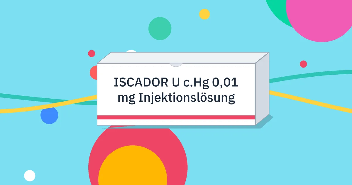 Symbolbild: Packung mit der Aufschrift ISCADOR U c.Hg 0,01 mg Injektionslösung (PZN 01386579) – Verfügbarkeit und Bezug in Apotheken in Frankfurt am Main
