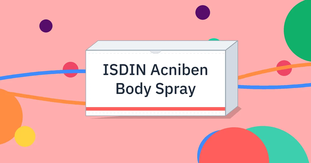 Symbolbild: Packung mit der Aufschrift ISDIN Acniben Body Spray (PZN 15617108) – Verfügbarkeit und Bezug in Apotheken in Frankfurt am Main