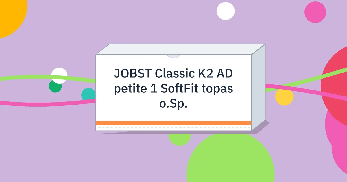 Symbolbild: Packung mit der Aufschrift JOBST Classic K2 AD petite 1 SoftFit topas o.Sp. (PZN 14222419) – Verfügbarkeit und Bezug in Apotheken in Frankfurt am Main