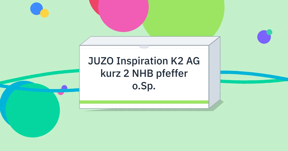 Symbolbild: Packung mit der Aufschrift JUZO Inspiration K2 AG kurz 2 NHB pfeffer o.Sp. (PZN 14948004) – Verfügbarkeit und Bezug in Apotheken in Frankfurt am Main