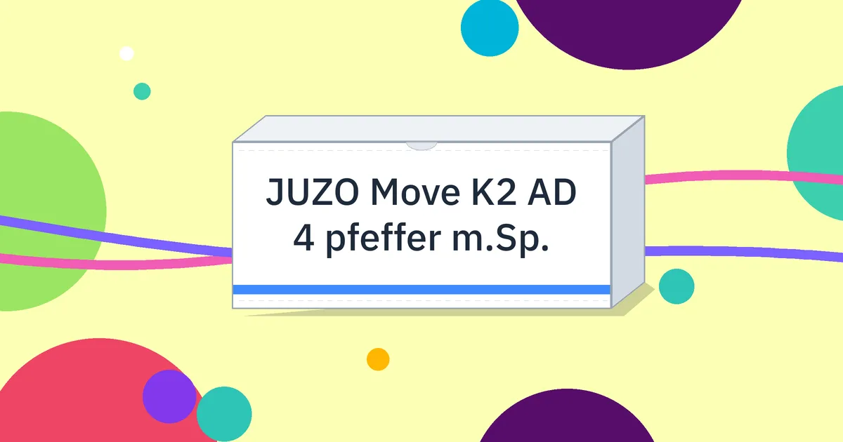 Symbolbild: Packung mit der Aufschrift JUZO Move K2 AD 4 pfeffer m.Sp. (PZN 16340761) – Verfügbarkeit und Bezug in Apotheken in Frankfurt am Main