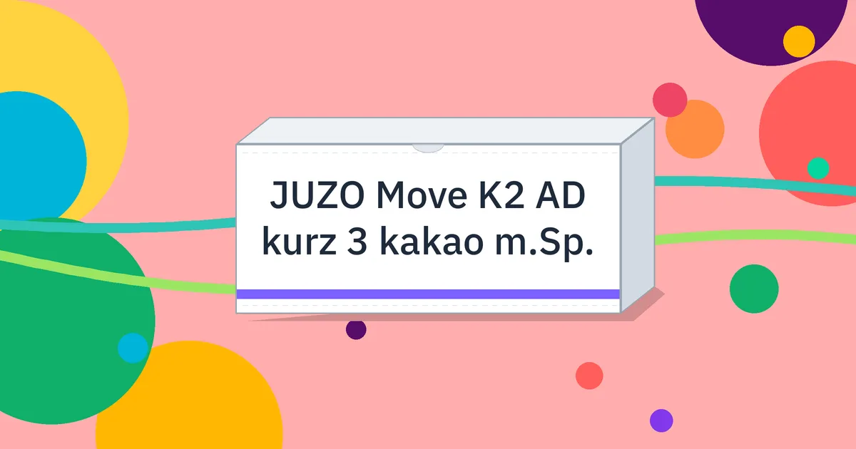 Symbolbild: Packung mit der Aufschrift JUZO Move K2 AD kurz 3 kakao m.Sp. (PZN 18540300) – Verfügbarkeit und Bezug in Apotheken in Frankfurt am Main
