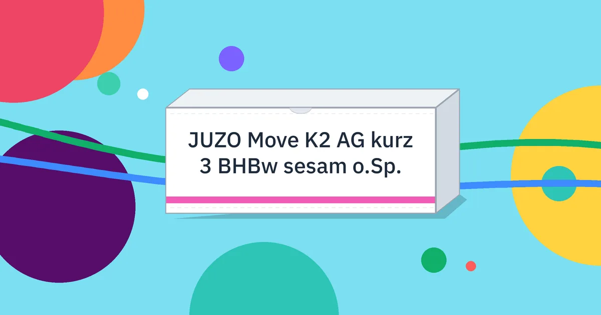 Symbolbild: Packung mit der Aufschrift JUZO Move K2 AG kurz 3 BHBw sesam o.Sp. (PZN 18530394) – Verfügbarkeit und Bezug in Apotheken in Frankfurt am Main