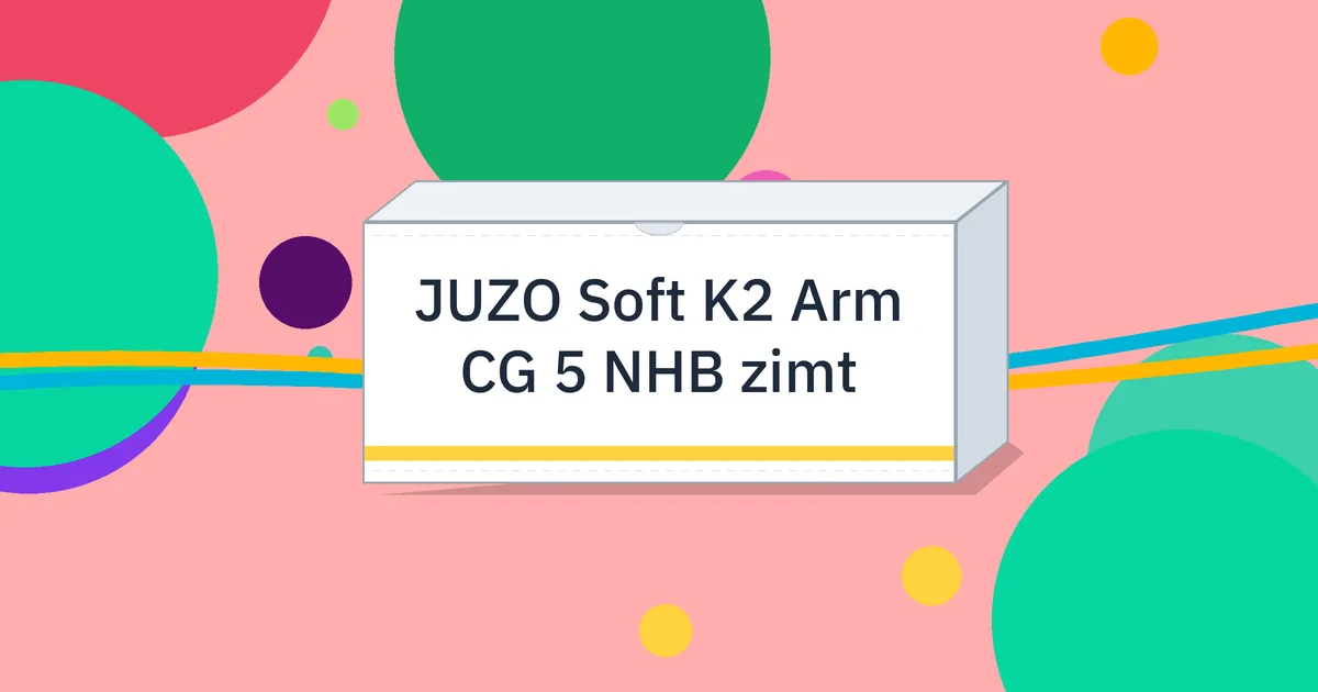 Symbolbild: Packung mit der Aufschrift JUZO Soft K2 Arm CG 5 NHB zimt (PZN 15510770) – Verfügbarkeit und Bezug in Apotheken in Frankfurt am Main