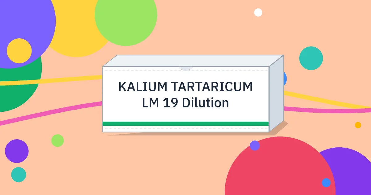 Symbolbild: Packung mit der Aufschrift KALIUM TARTARICUM LM 19 Dilution (PZN 12926820) – Verfügbarkeit und Bezug in Apotheken in Frankfurt am Main