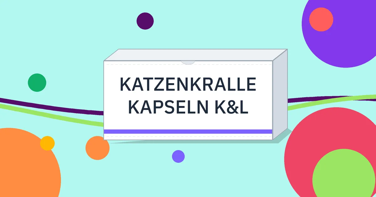 Symbolbild: Packung mit der Aufschrift KATZENKRALLE KAPSELN K&L (PZN 16900823) – Verfügbarkeit und Bezug in Apotheken in Frankfurt am Main