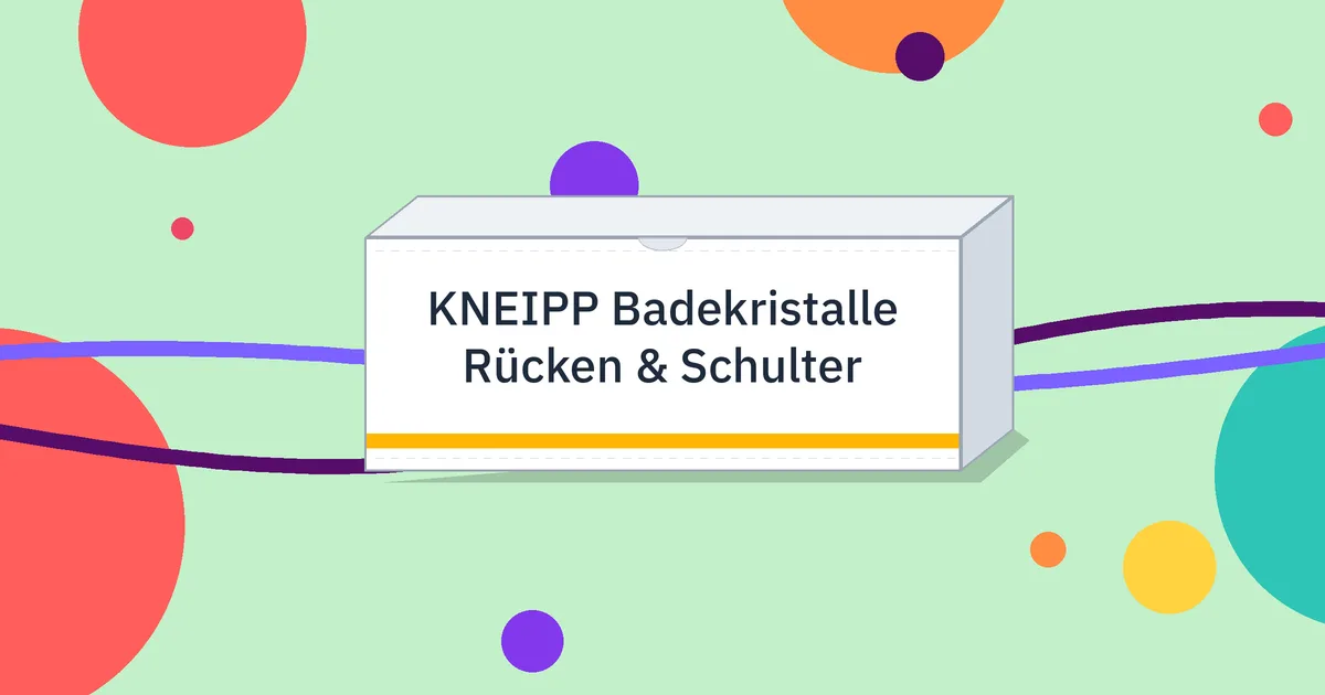 Symbolbild: Packung mit der Aufschrift KNEIPP Badekristalle Rücken & Schulter (PZN 19401842) – Verfügbarkeit und Bezug in Apotheken in Frankfurt am Main