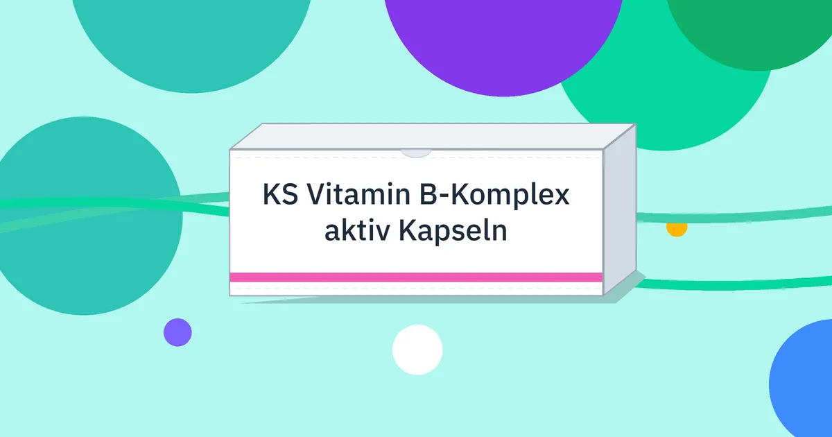 Symbolbild: Packung mit der Aufschrift KS Vitamin B-Komplex aktiv Kapseln (PZN 20328524) – Verfügbarkeit und Bezug in Apotheken in Frankfurt am Main