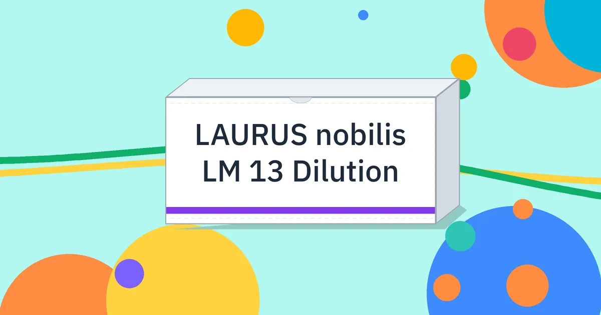 Symbolbild: Packung mit der Aufschrift LAURUS nobilis LM 13 Dilution (PZN 13524526) – Verfügbarkeit und Bezug in Apotheken in Frankfurt am Main