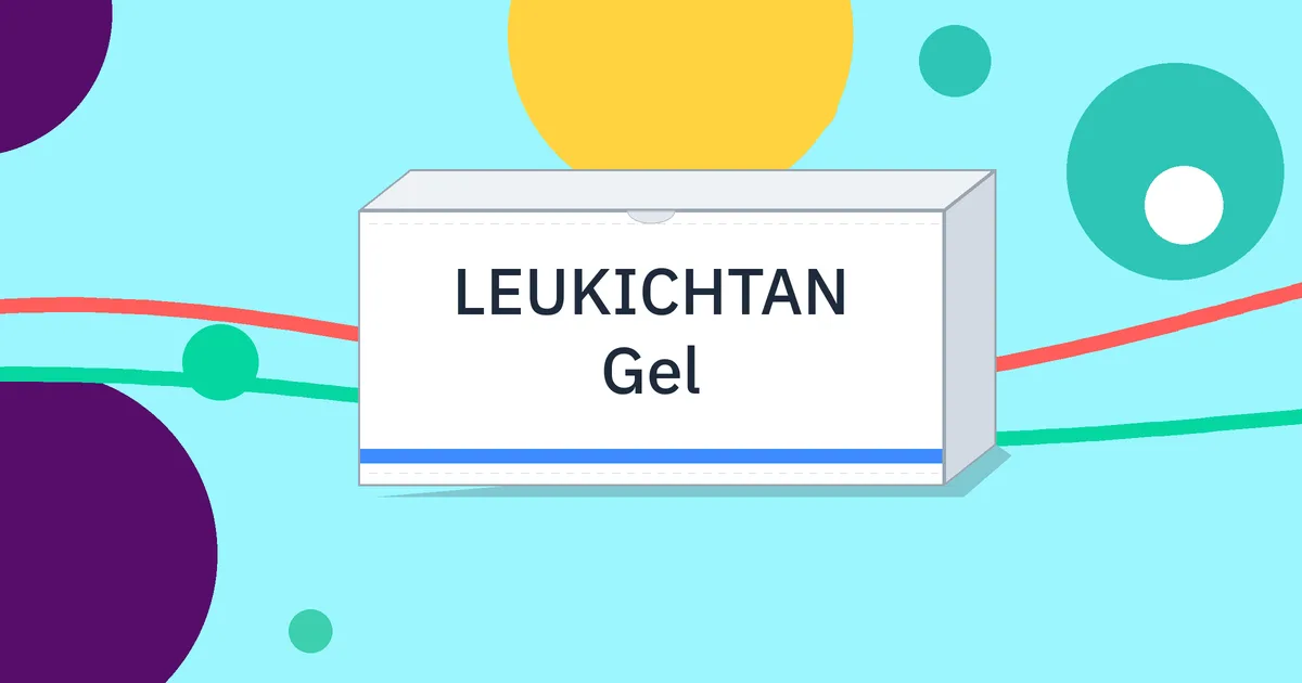 Symbolbild: Packung mit der Aufschrift LEUKICHTAN Gel (PZN 01238028) – Verfügbarkeit und Bezug in Apotheken in Frankfurt am Main