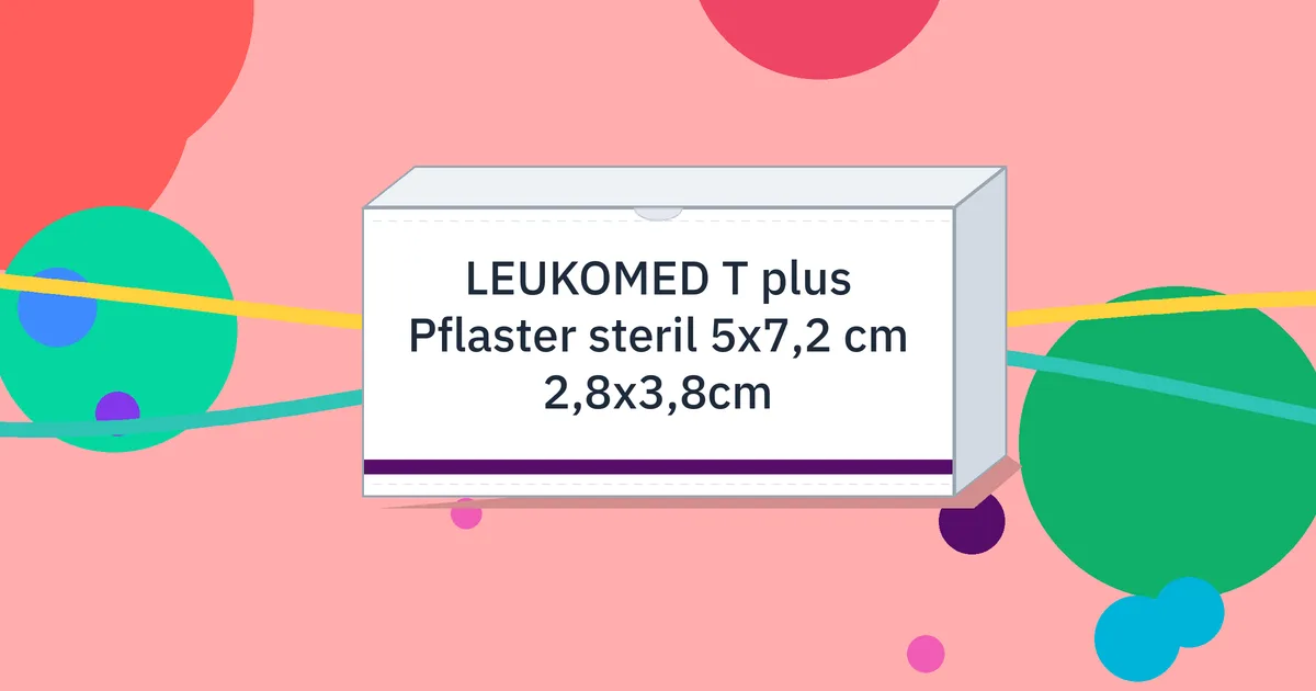 Symbolbild: Packung mit der Aufschrift LEUKOMED T plus Pflaster steril 5x7,2 cm 2,8x3,8cm (PZN 12776591) – Verfügbarkeit und Bezug in Apotheken in Frankfurt am Main
