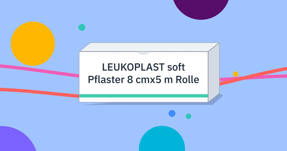 Symbolbild: Packung mit der Aufschrift LEUKOPLAST soft Pflaster 8 cmx5 m Rolle (PZN 14284840) – Verfügbarkeit und Bezug in Apotheken in Frankfurt am Main